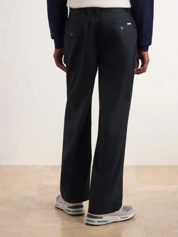 Aimé Leon Dore Straight-leg Pleated Cotton Trousers