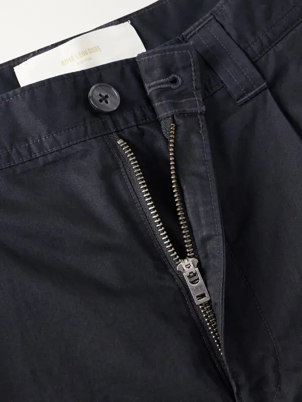 Aimé Leon Dore Straight-leg Pleated Cotton Trousers