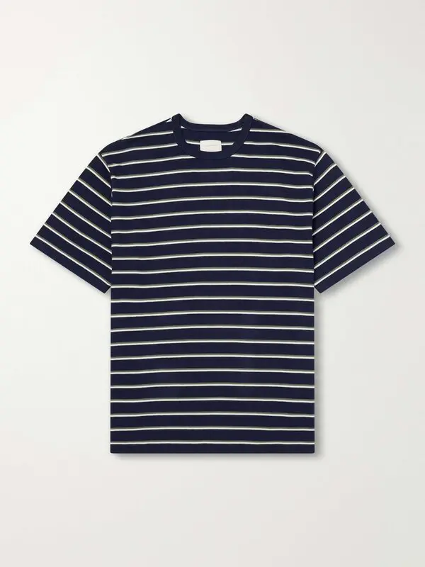 Aimé Leon Dore Striped Cotton-jersey T-shirt - Navy