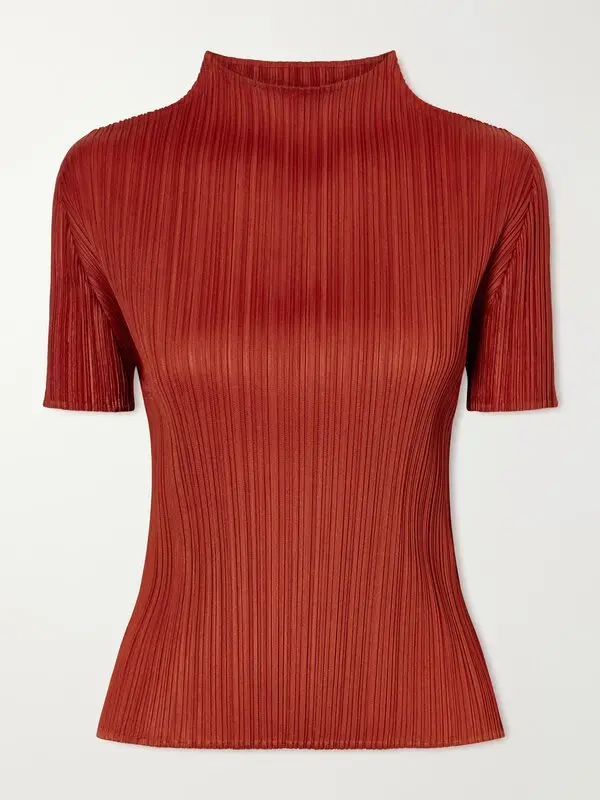 Issey Miyake Plissé Blouse - Red