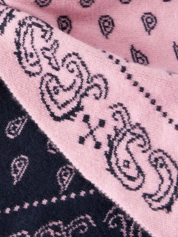 Guest In Residence The Wild Rag Cashmere-jacquard Scarf - Navy