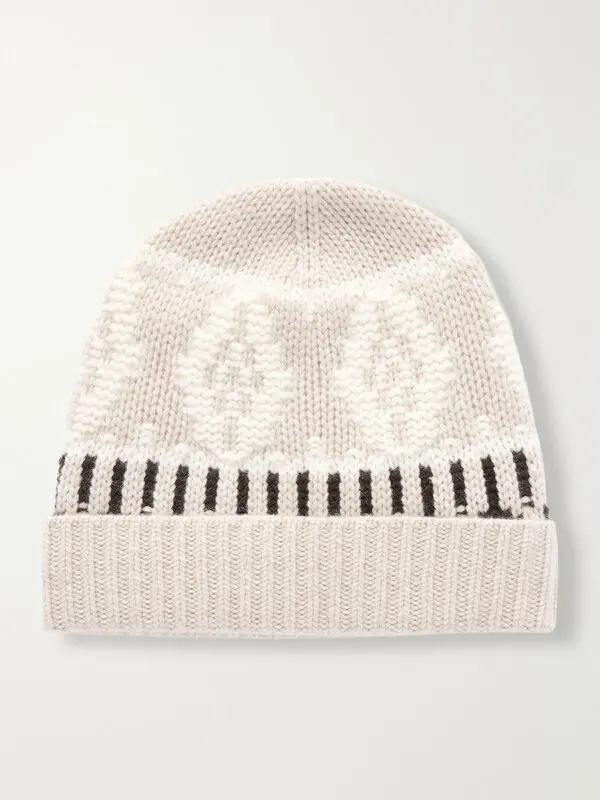 Arch4 Lorenz Fair Isle Cashmere Beanie - Neutrals