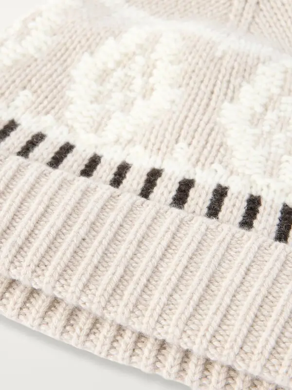 Arch4 Lorenz Fair Isle Cashmere Beanie - Neutrals