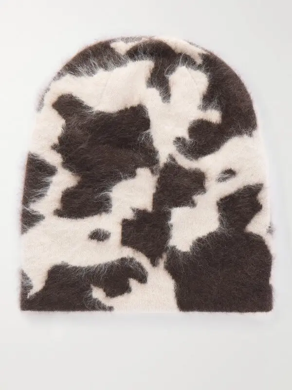 Guest In Residence Grizzly Cowhide Cashmere Beanie - Multi