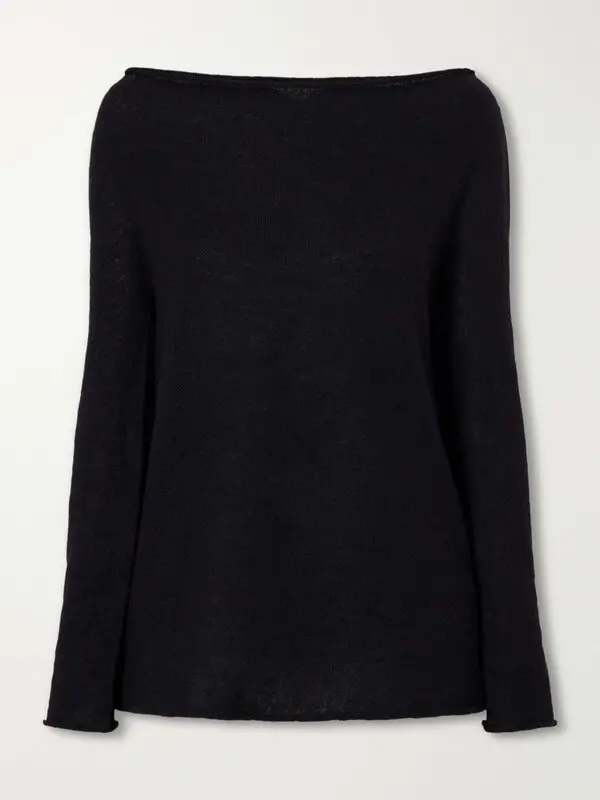LAUREN MANOOGIAN Off-the-shoulder Wool-blend Sweater