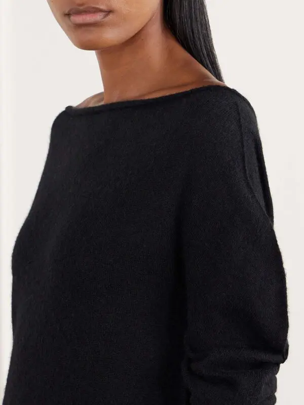 LAUREN MANOOGIAN Off-the-shoulder Wool-blend Sweater