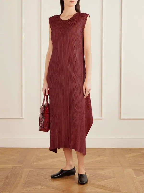 Issey Miyake September Plissé Midi Dress