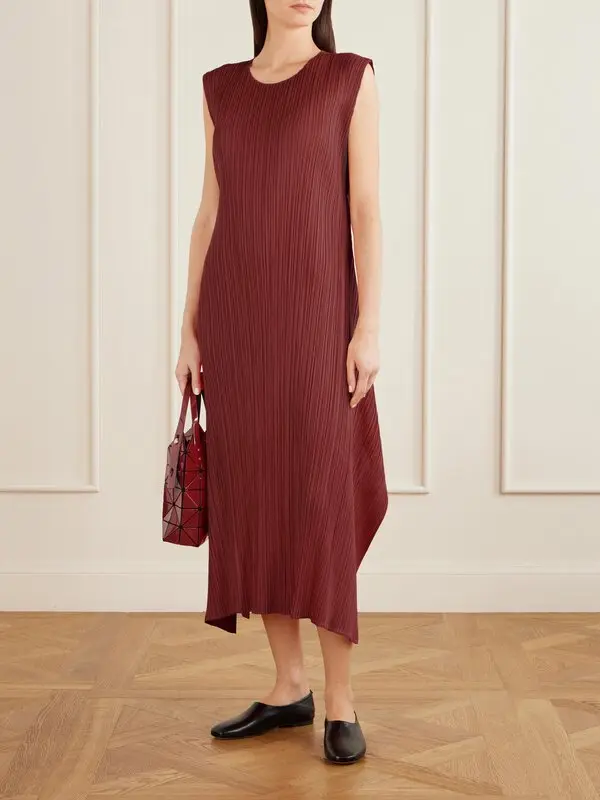 Issey Miyake September Plissé Midi Dress
