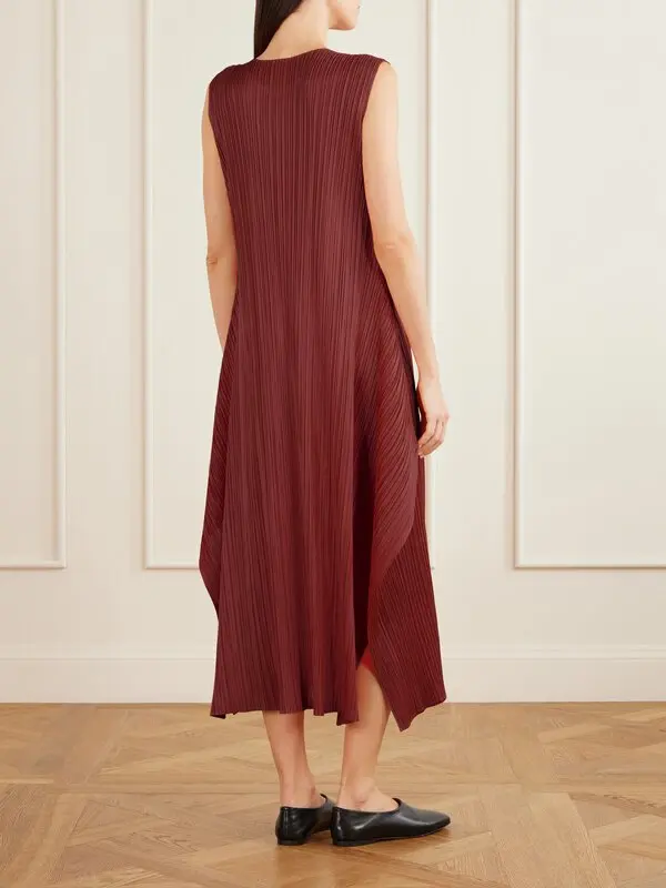Issey Miyake September Plissé Midi Dress