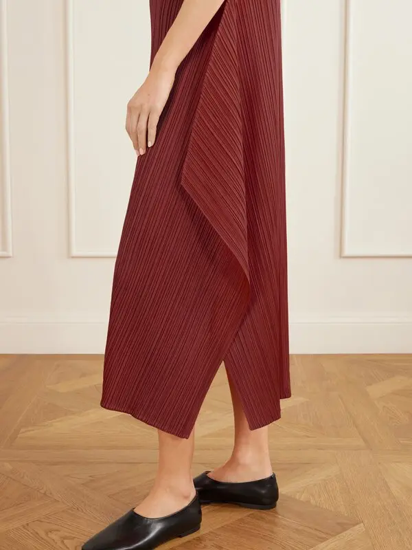 Issey Miyake September Plissé Midi Dress
