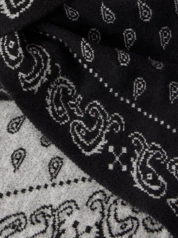 Guest In Residence The Wild Rag Cashmere-jacquard Scarf - Black