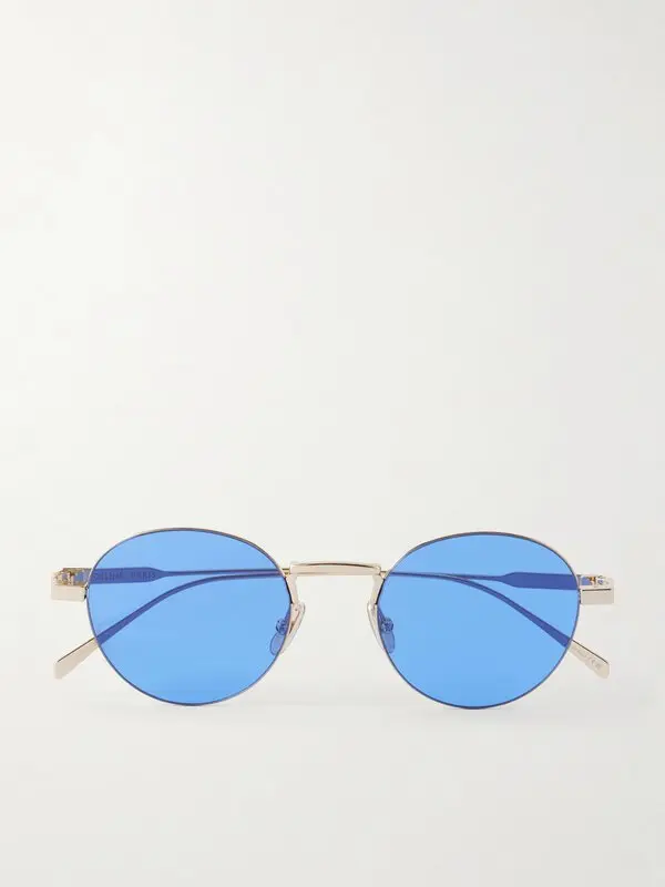Celine Round-frame -tone Sunglasses - Gold