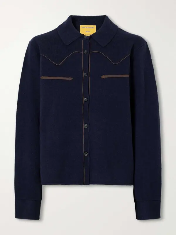 Guest In Residence Western Cropped Cashmere Cardigan