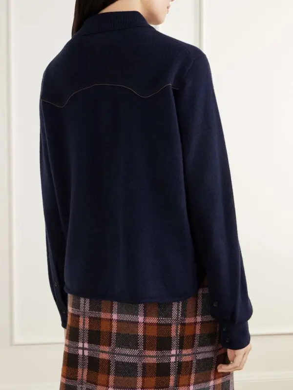 Guest In Residence Western Cropped Cashmere Cardigan