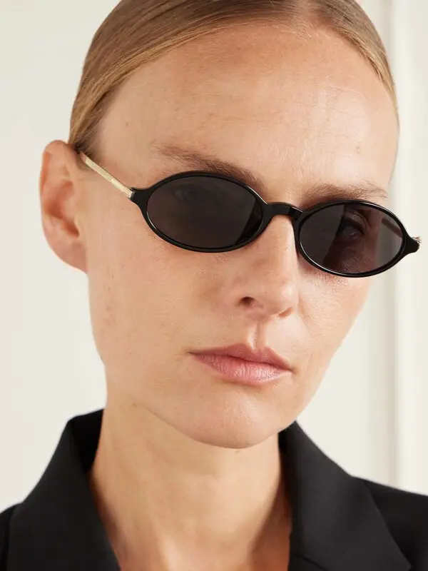Dior Bow R2i Oval-frame Acetate And Gold-tone Sunglasses