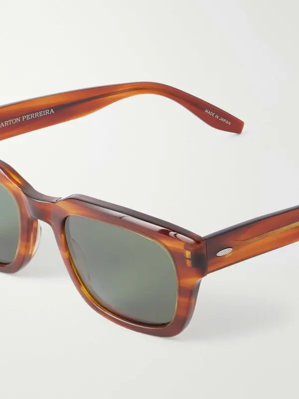 Barton Perreira Butzi Havana D-frame Acetate Sunglasses