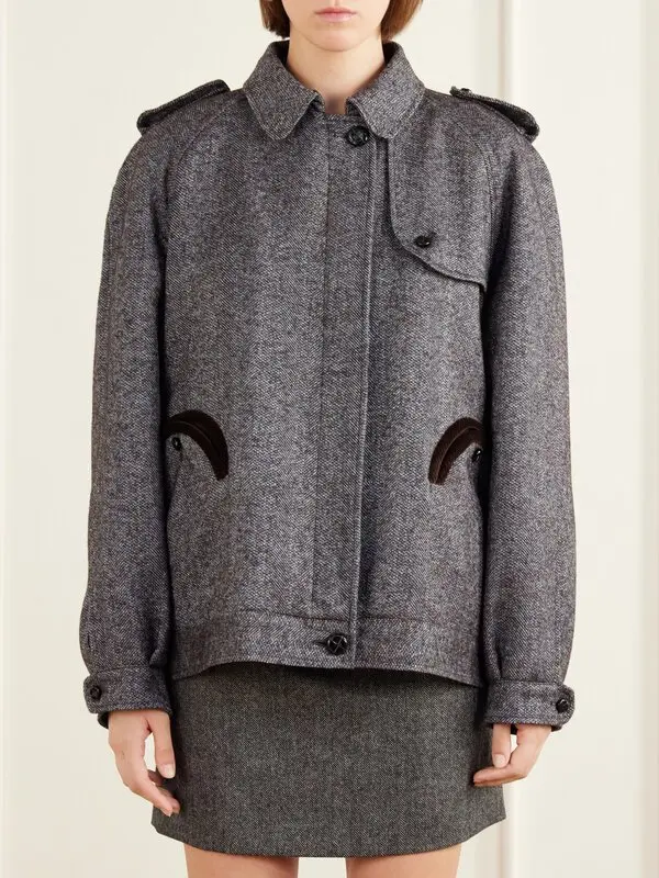 BLAZÉ MILANO Chausie Wool-blend Jacket - Gray