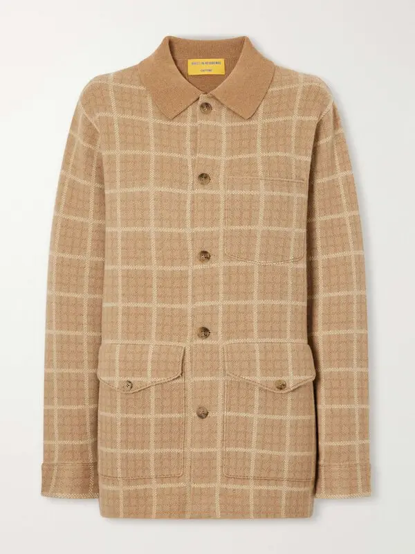 Guest In Residence Tartan Industry Checked Wool And Cashmere-blend Jacket