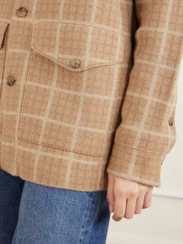 Guest In Residence Tartan Industry Checked Wool And Cashmere-blend Jacket