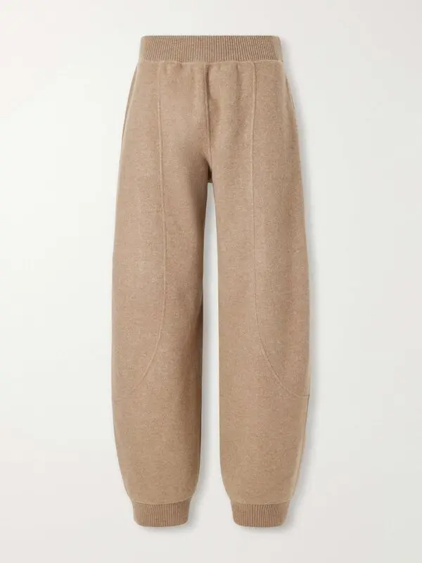 Max Mara Cesto Paneled Wool-blend Tapered Pants