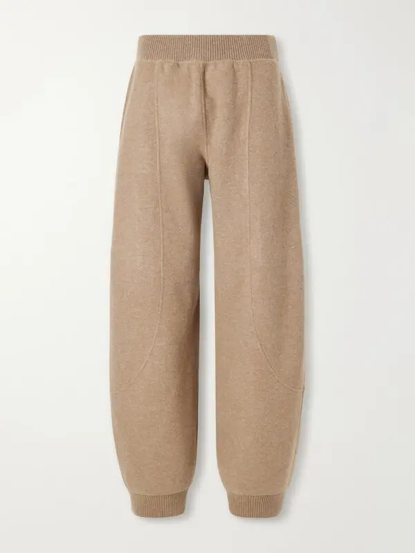 Max Mara Cesto Paneled Wool-blend Tapered Pants