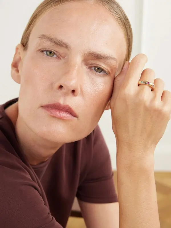 Pomellato Iconica 18-karat Rose Gold, Ruby, Sapphire And Emerald Ring