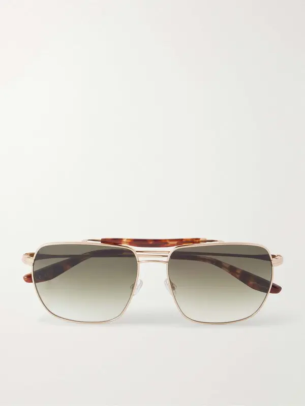 Barton Perreira Bhanot Aviator-style -tone Sunglasses