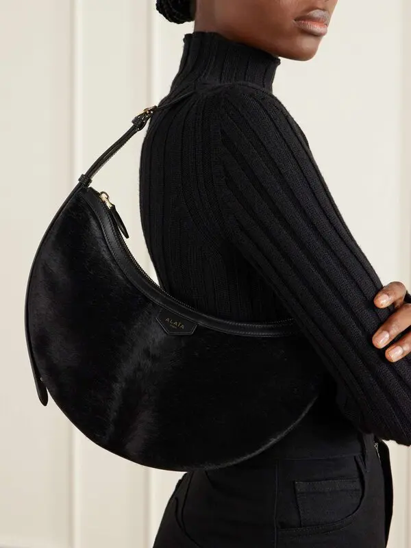Alaïa Demi Lune Calf-hair Shoulder Bag