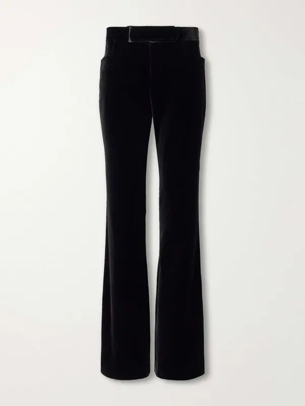 Balmain Velvet Straight-leg Pants