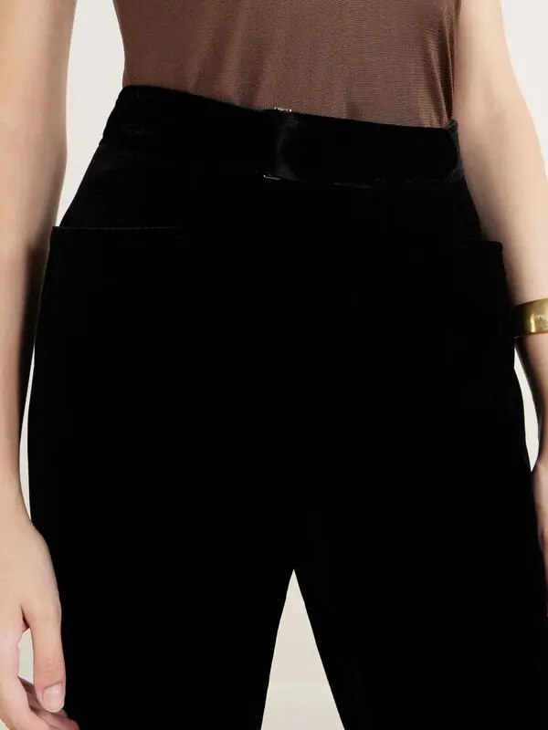 Balmain Velvet Straight-leg Pants