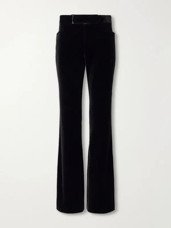 Balmain Velvet Straight-leg Pants