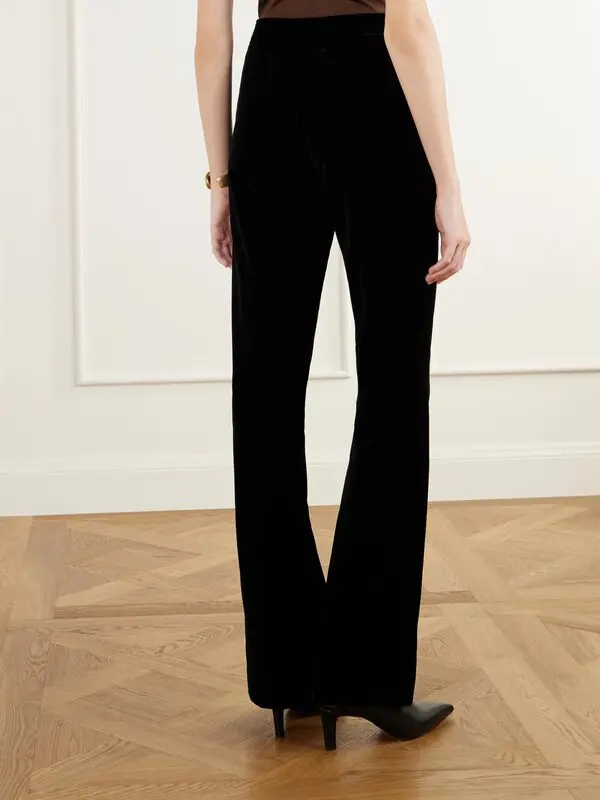 Balmain Velvet Straight-leg Pants