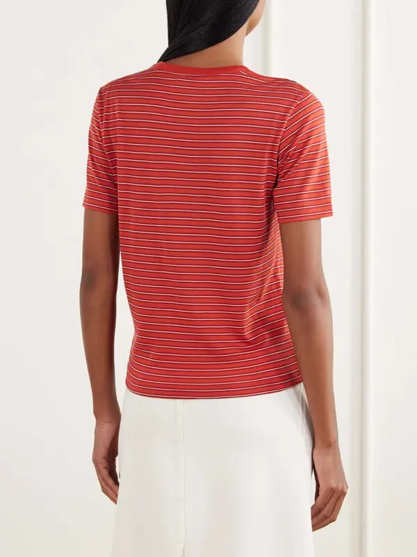 Auralee Striped Wool-jersey T-shirt