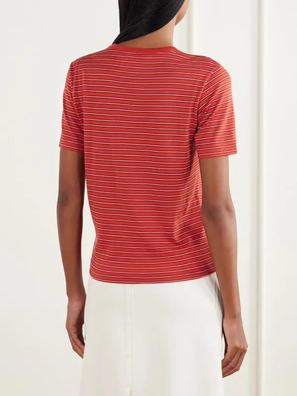 Auralee Striped Wool-jersey T-shirt