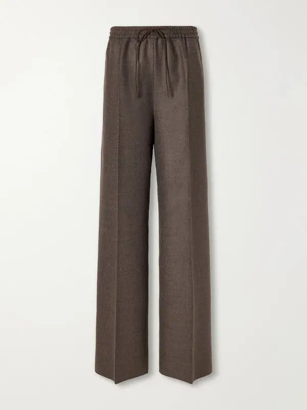 Max Mara Pantone Virgin Wool-twill Wide-leg Pants - Brown