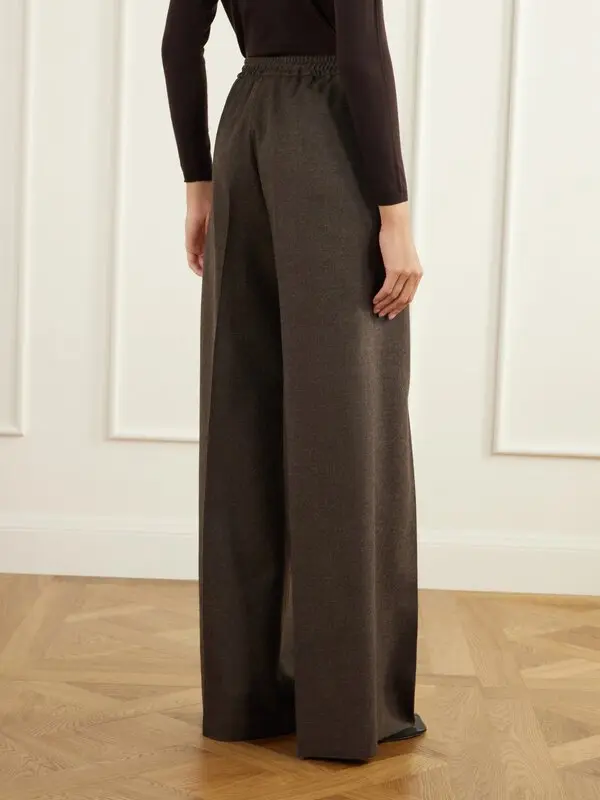 Max Mara Pantone Virgin Wool-twill Wide-leg Pants
