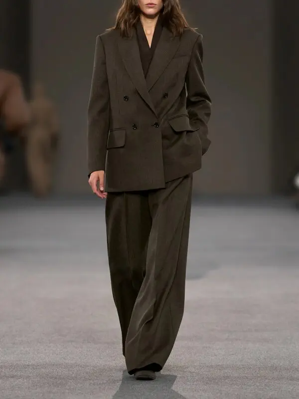 Max Mara Pantone Virgin Wool-twill Wide-leg Pants