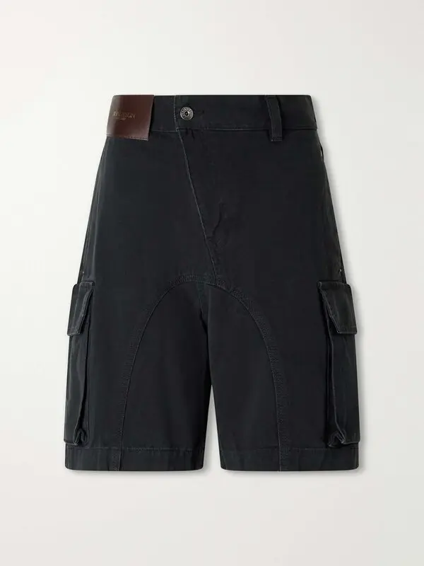 JW Anderson Twisted Patch Pocket Cotton-twill Shorts