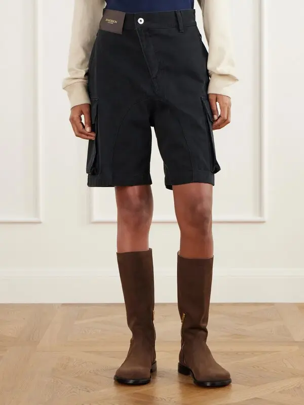 JW Anderson Twisted Patch Pocket Cotton-twill Shorts