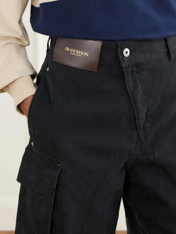 JW Anderson Twisted Patch Pocket Cotton-twill Shorts