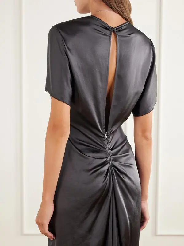 FFORME Imogen Draped Satin Maxi Dress