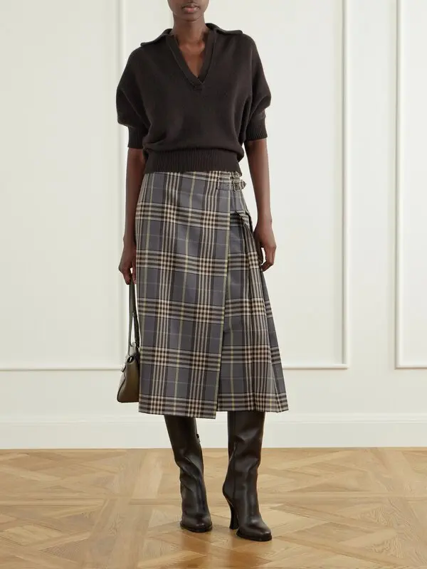 Burberry 100 Belted Leather Knee-high Boots - Brown