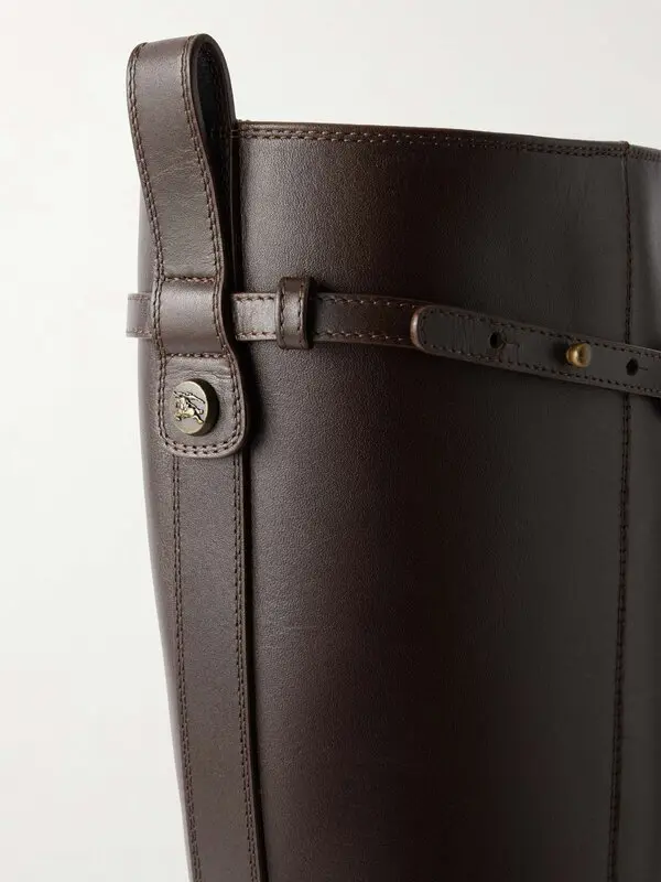 Burberry 100 Belted Leather Knee-high Boots