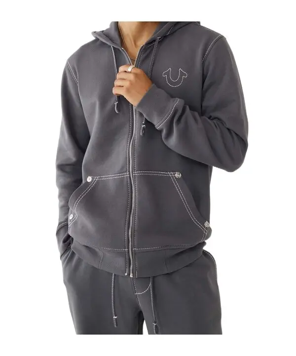 True Religion Big-t Zip Hoodie - Black