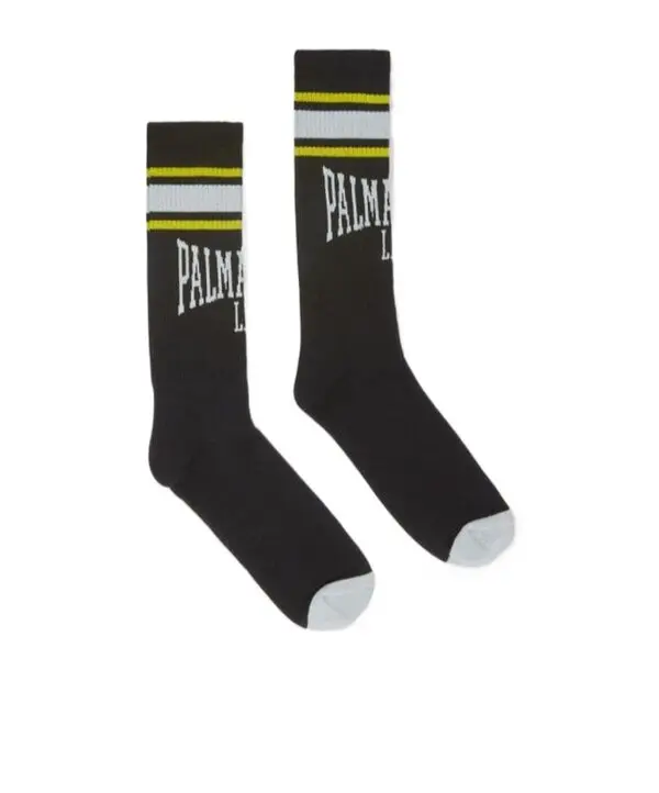 Palm Angels Logo Intarsia Socks
