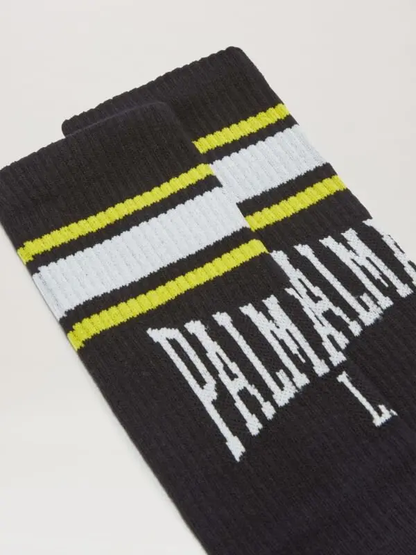 Palm Angels Logo Intarsia Socks