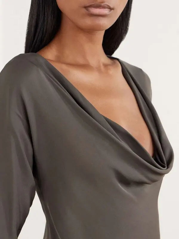 KALLMEYER Wilka Draped Silk-georgette Blouse