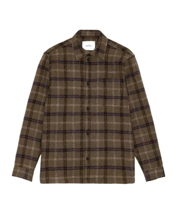 LES DEUX Caribou Check-pattern Button-up Jacket