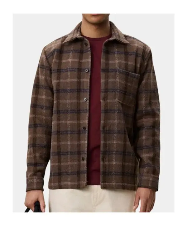 LES DEUX Caribou Check-pattern Button-up Jacket