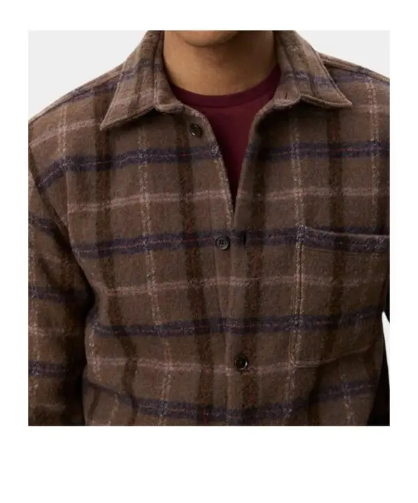 LES DEUX Caribou Check-pattern Button-up Jacket